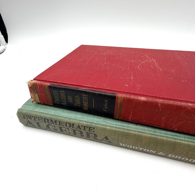 Two Vintage Algebra Textbooks - Mathematics, Mid Century, Antique ...