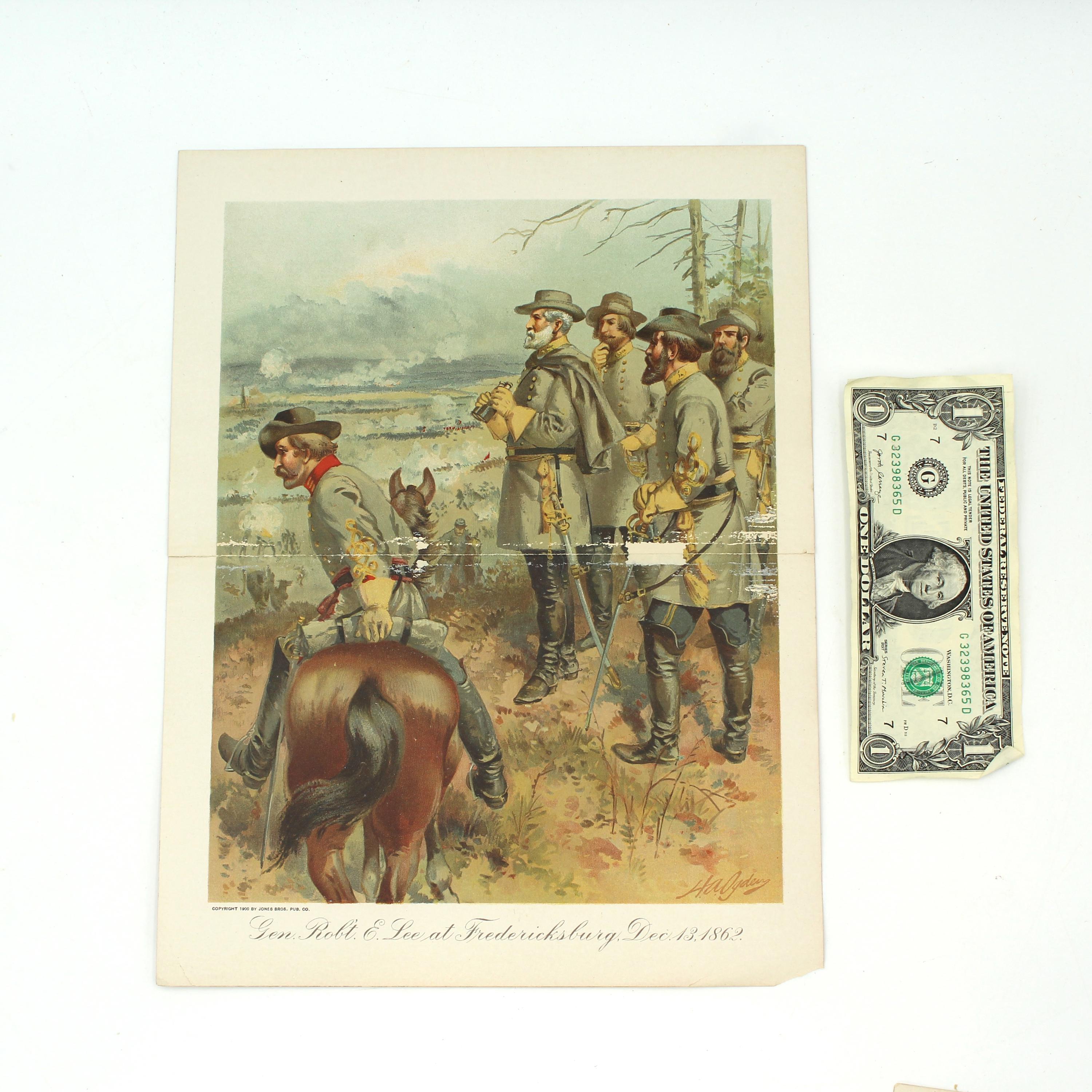 Nine 1890s/1900 Military Lithographs - Vintage, Antique, Prints, Wall ...