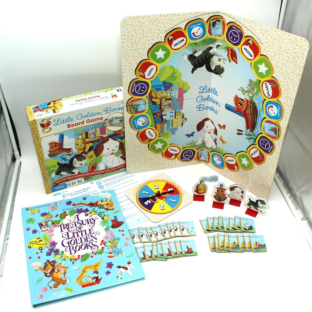 Vintage Little Golden Books Board Game and Hardcover Treasury Book ...