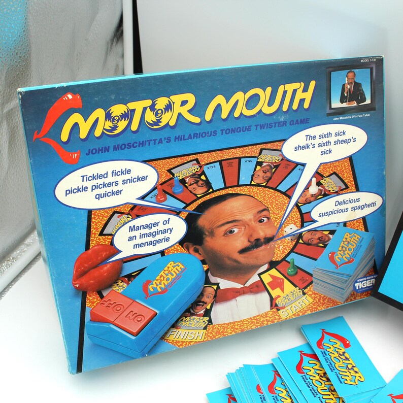 Vintage 1990 "motor Mouth" Board Game - John Moschitta, Fast-talking ...