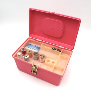 Two Cute Vintage Sewing Storage Boxes Thread Spool Holders, Pink ...