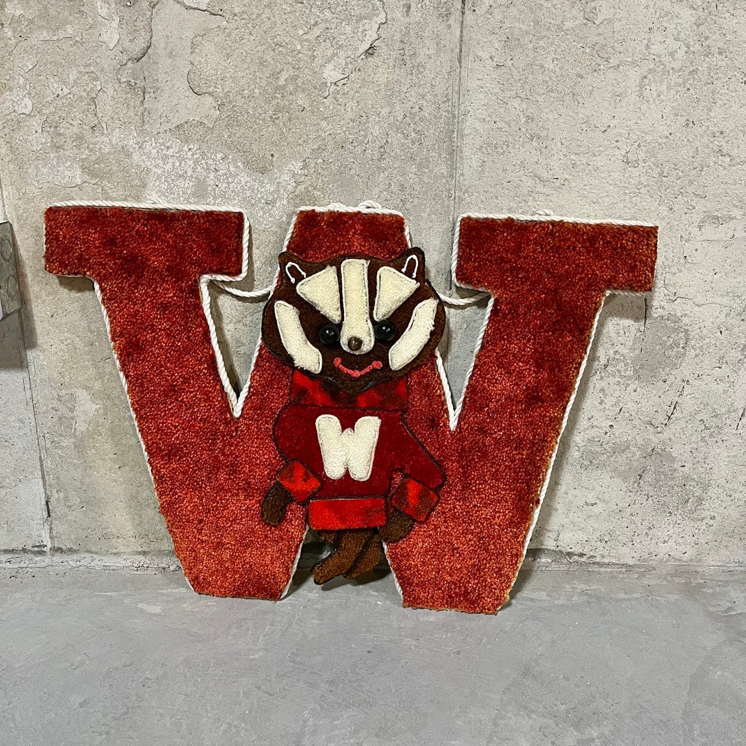 Cute Homemade Bucky Badger Wall Hanging - Vintage, Uw-madison ...
