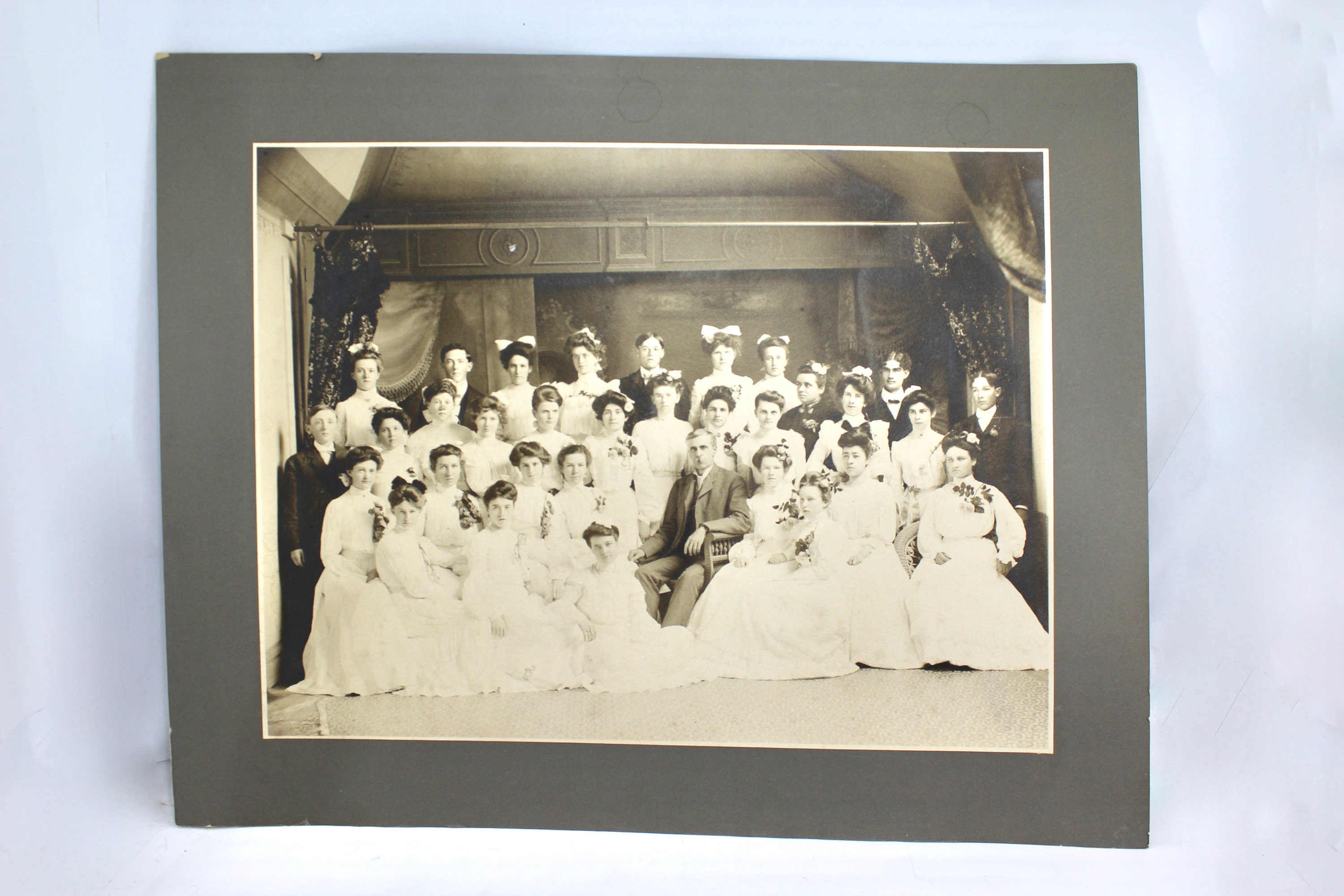 LARGE Early 1900s Confirmation Photo Picture Photograph - Etsy