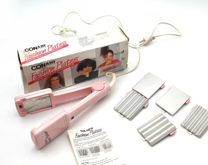 Vintage 80s Conair Fashion Plates Hair Crimper - 1980s Hair, Electric ...