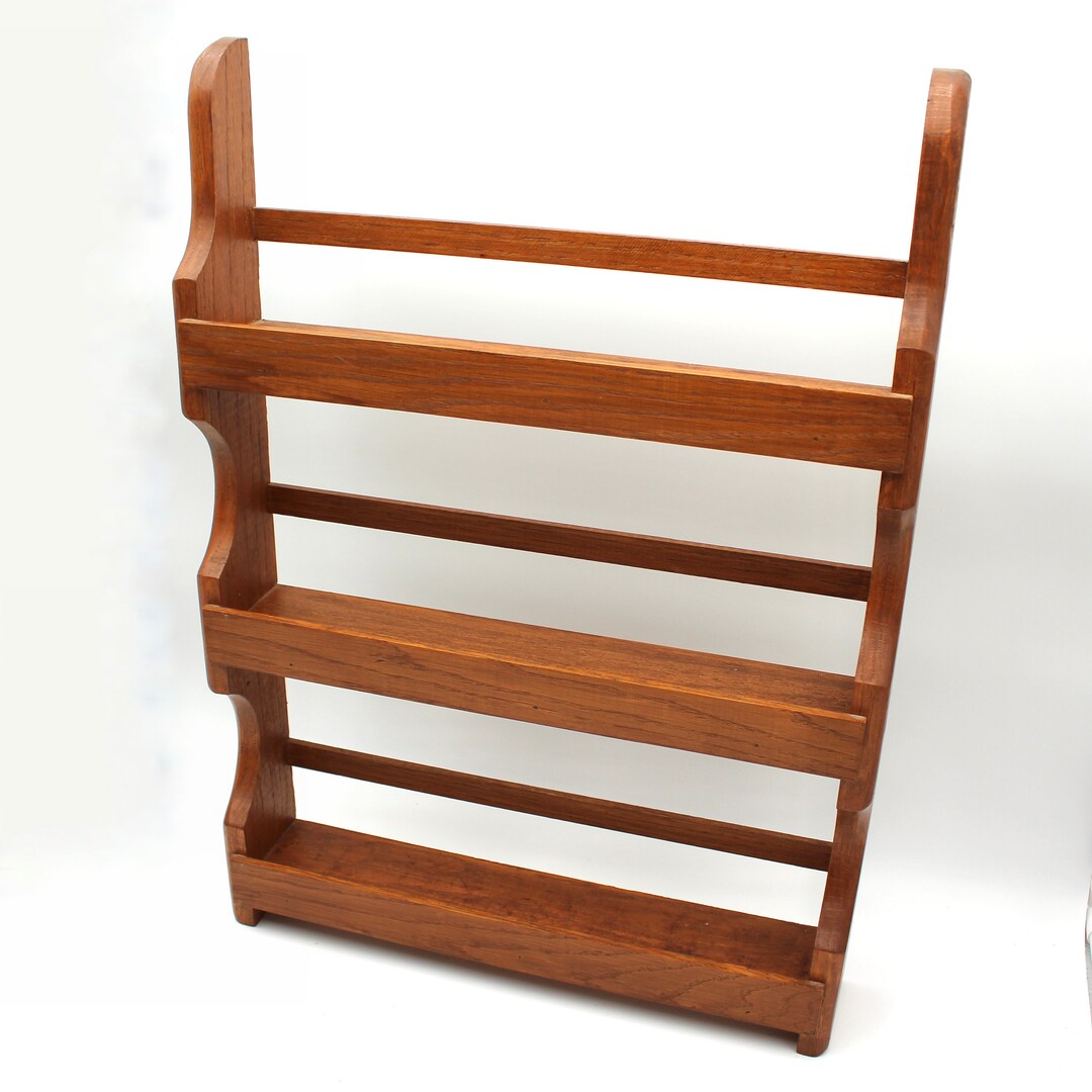 Vintage Handmade Solid Wood Wall Shelf Rustic, Small, Homemade ...