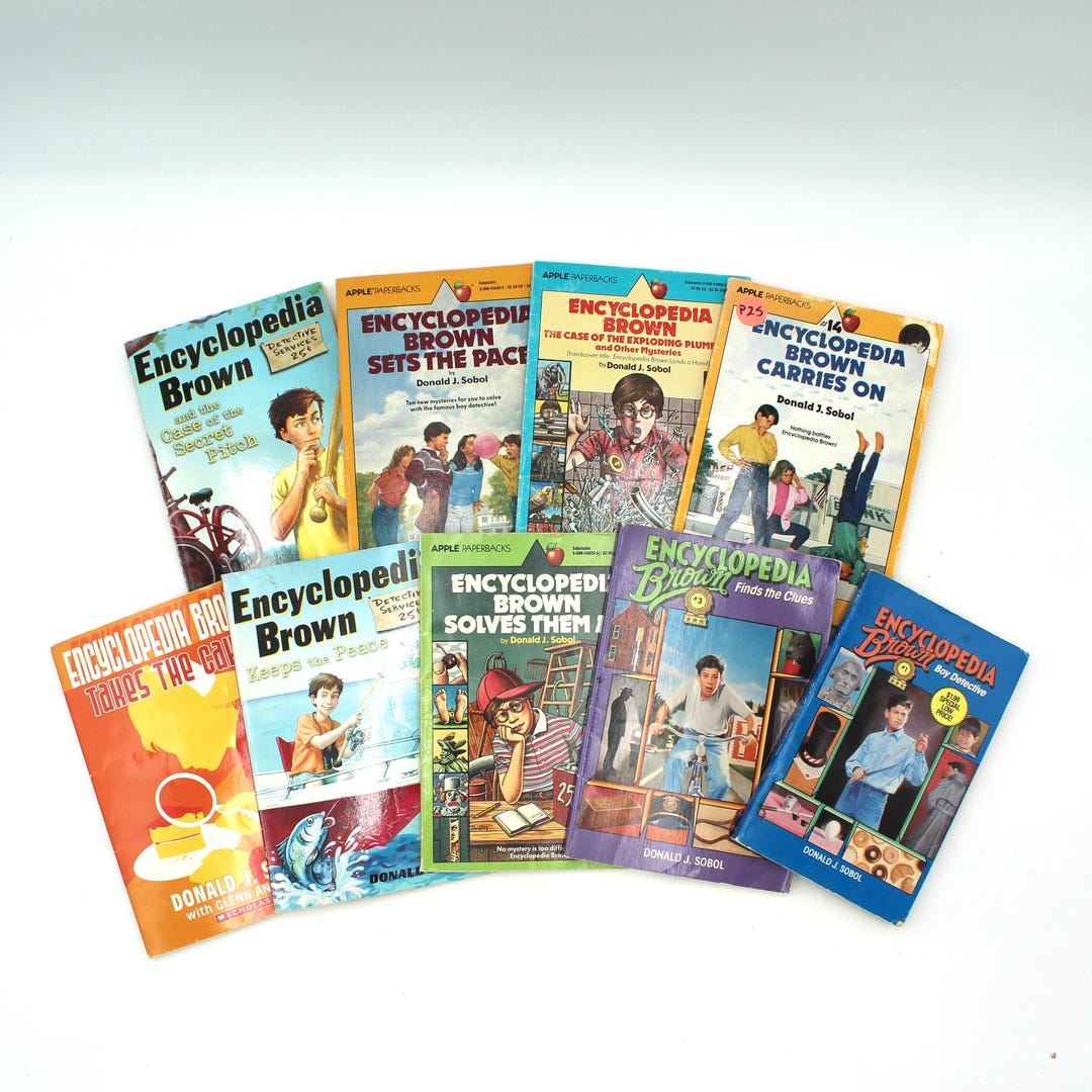 Nine Vintage Encyclopedia Brown Books - Donald J. Sobol, Paperback, Boy ...