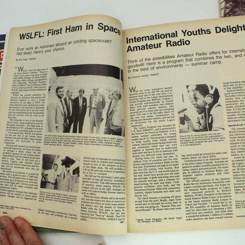 Four Vintage Ham Radio Magazines - 1980s, 80s, QST Magazine, Amateur ...