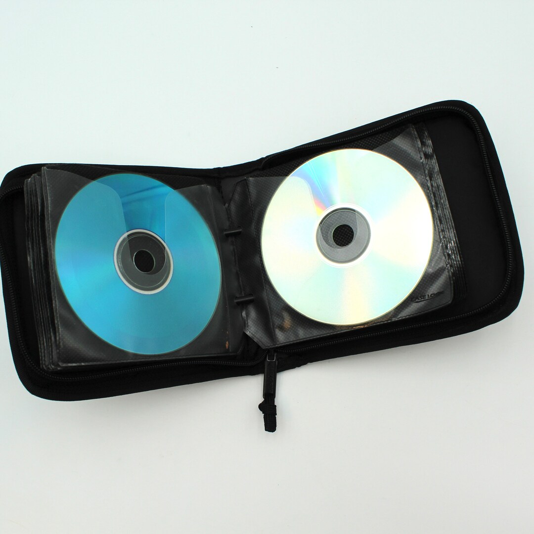Vintage 1990s Travel CD Holder Case Logic, Black, 90s, Dvds, Storage ...