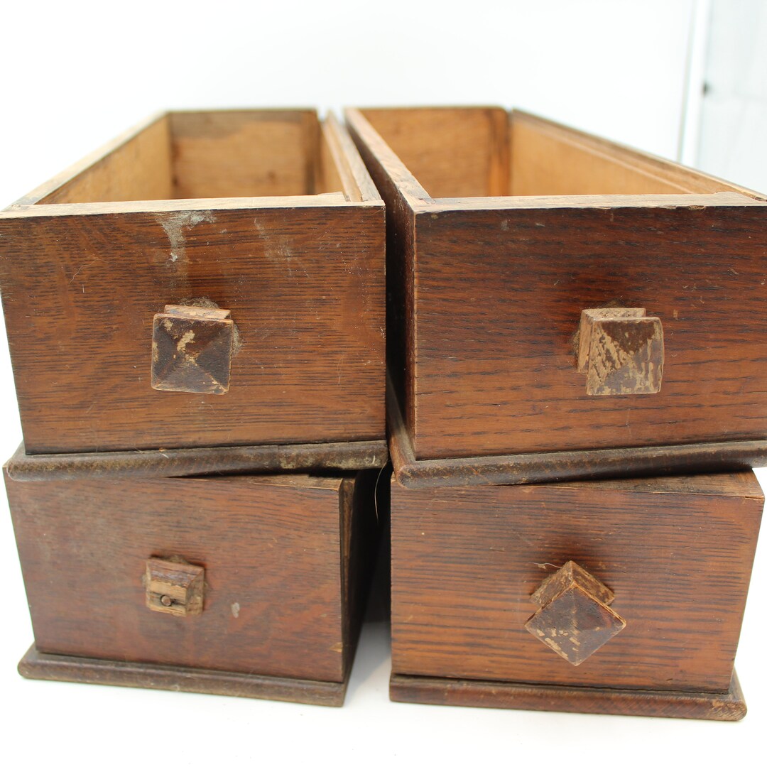 Four Vintage Sewing Machine Table Drawers Antique, Rustic, Cottagecore ...