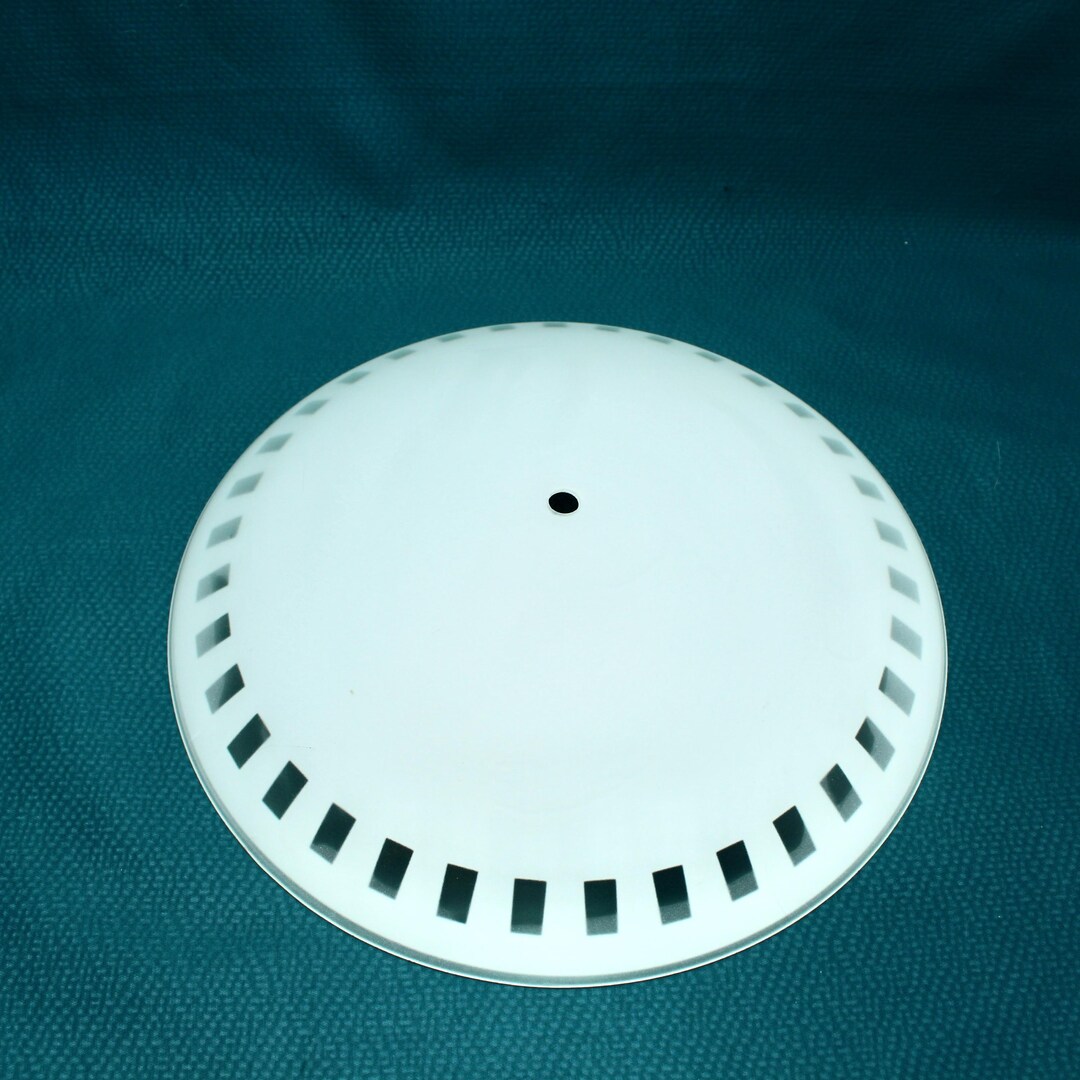 Vintage Round Glass Ceiling Light Cover - White, Frosted, Circle, Retro ...
