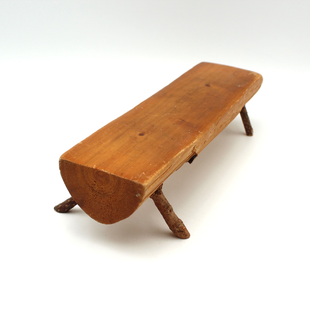 Cute Vintage Handmade Log Shelf Wood, Small, Mantel Top, Display ...