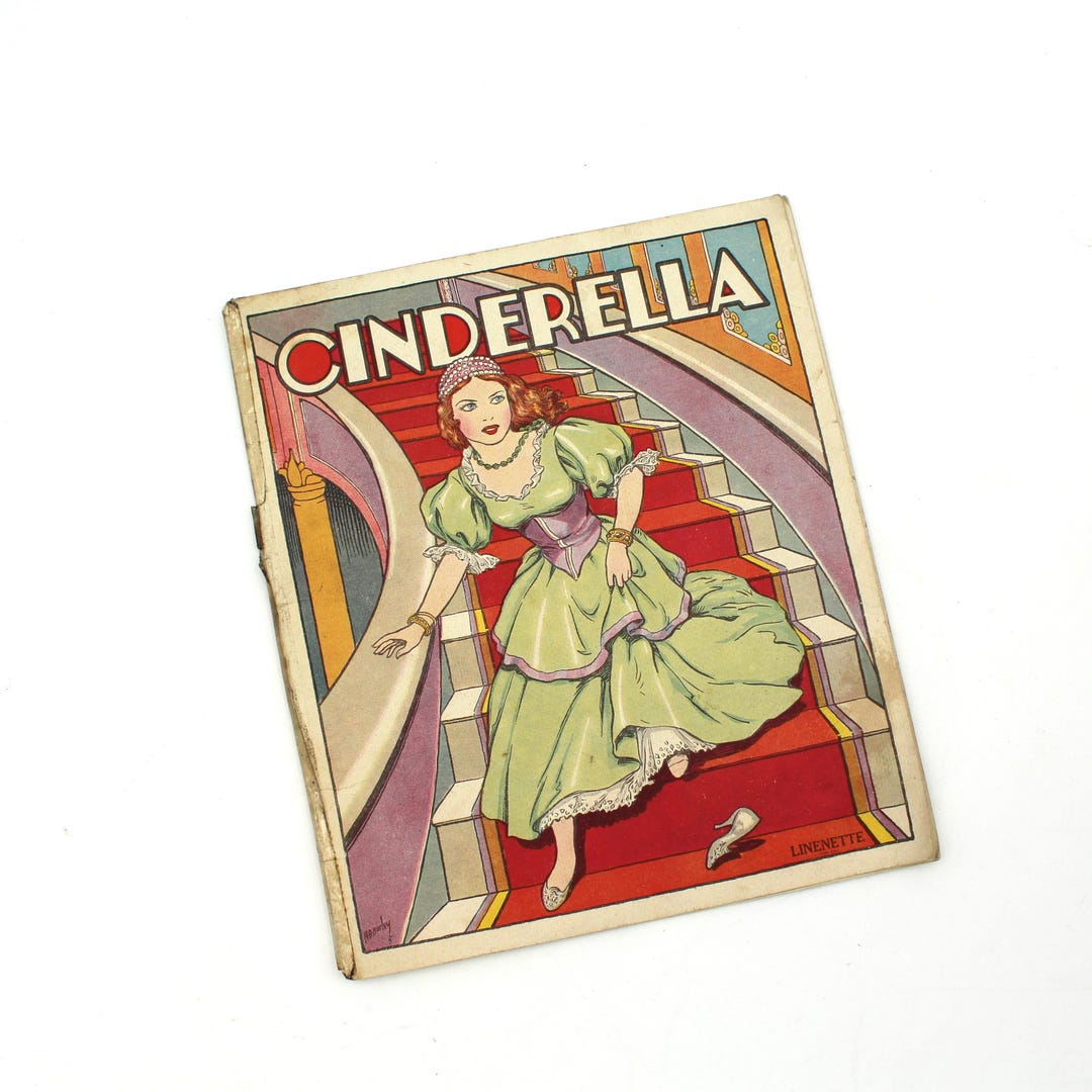 Sweet 1930s Vintage Cinderella Fairy Tales Book - Linenette, Samuel ...