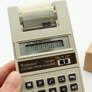 Vintage 1980s Calculator Technico TP-81, Electronic Printing Calculator ...