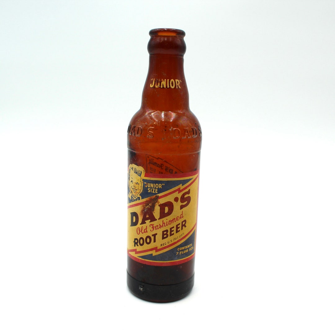 Vintage Dad's Root Beer Bottle - 1950s, 1960s, Soda, Pop, Glass, Brown ...