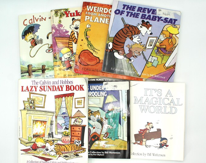 Lot of Calvin and Hobbes Comic Books Set, Lot, Vintage, Something Under ...