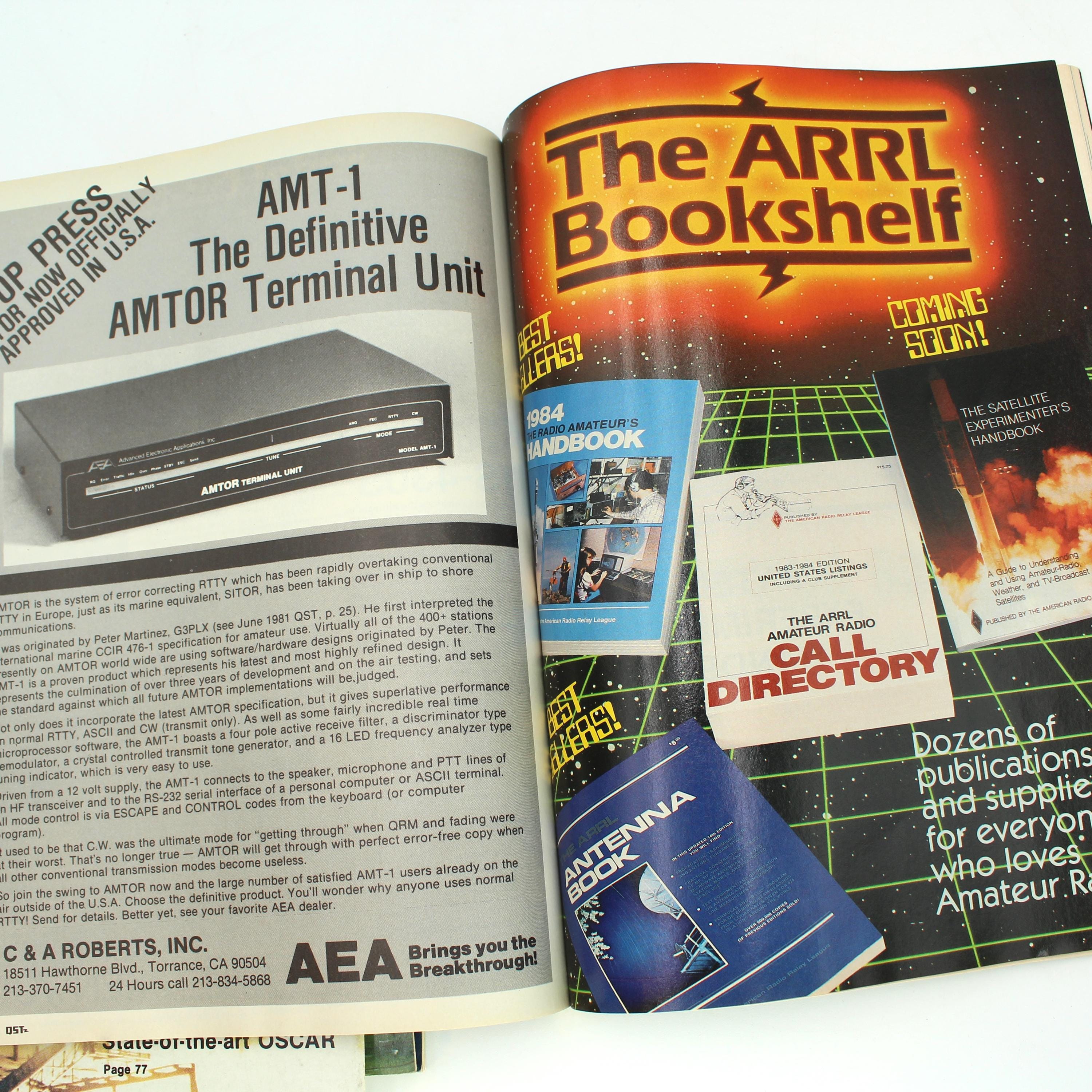 Four Vintage Ham Radio Magazines - 1980s, 80s, QST Magazine, Amateur ...