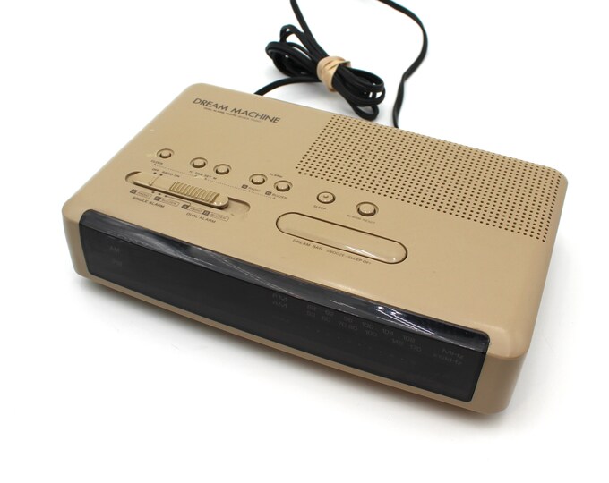 Super 80s Sony Dream Machine Alarm Clock - Vintage, AM/FM Radio, Brown ...