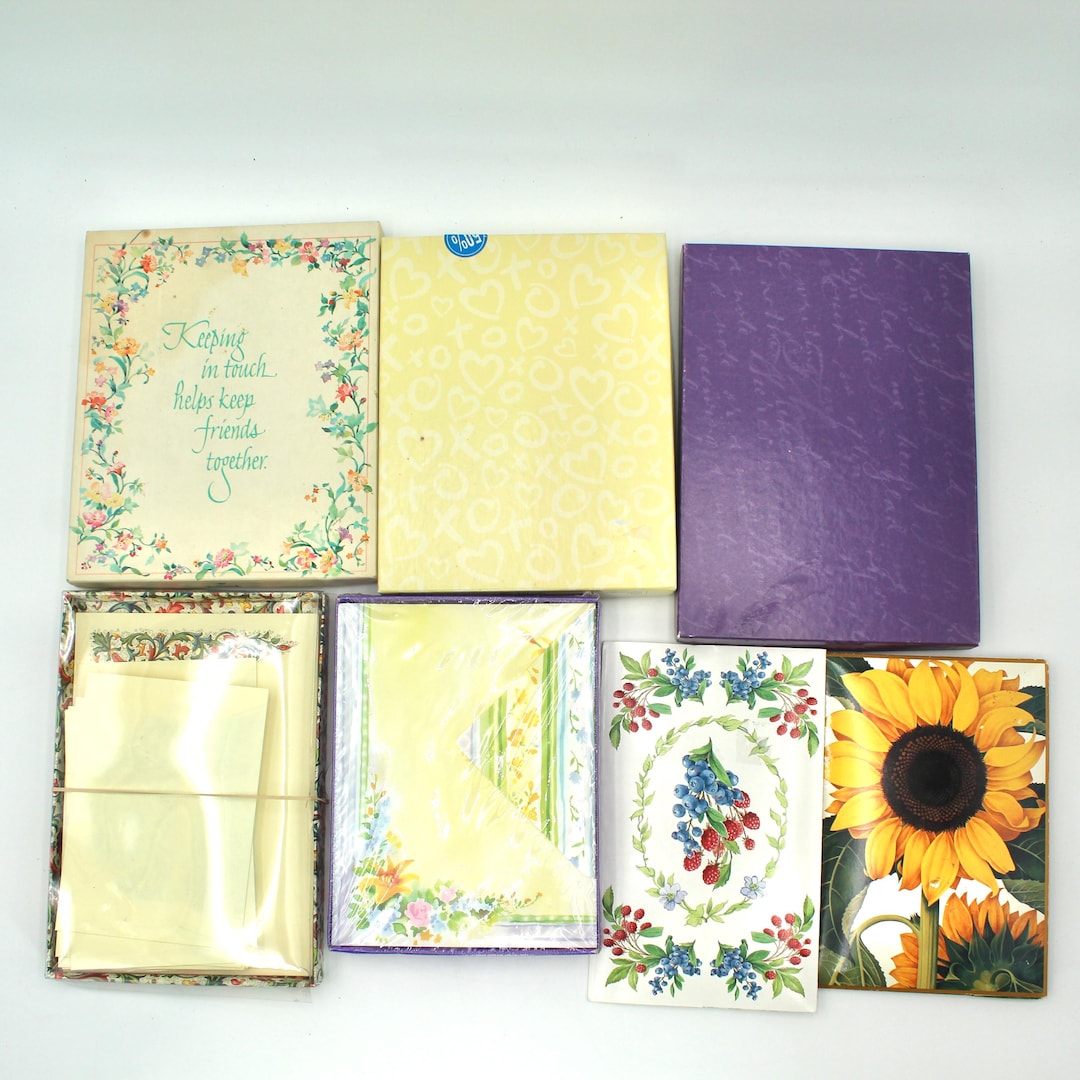 Huge Lot of Pretty Vintage Stationery - 1980s, 1990s, 2000s, Flowers ...