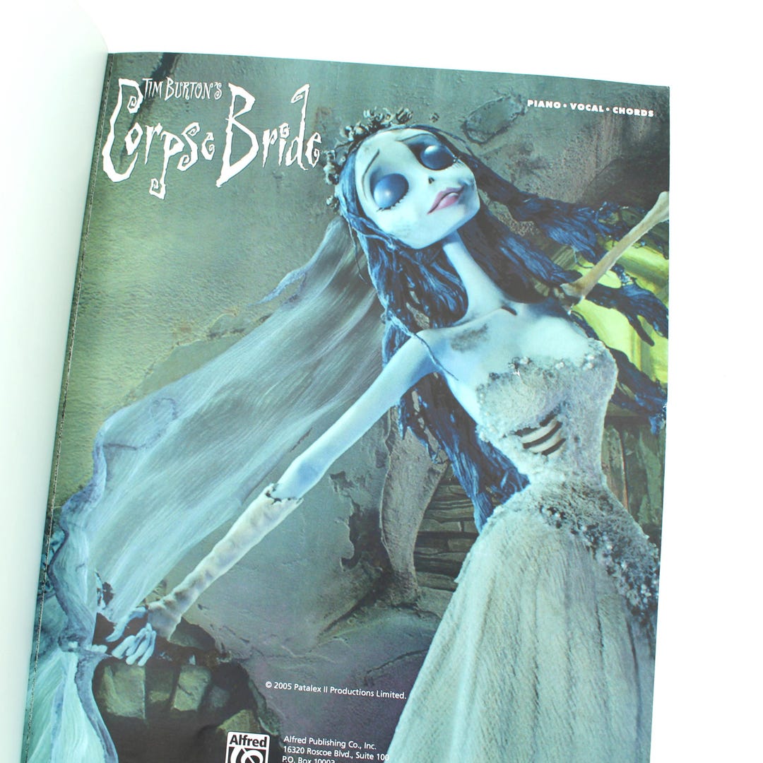 Vintage Corpse Bride Piano Book - Vocal, Music, Soundtrack Notation ...