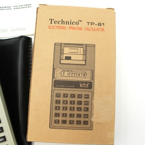 Vintage 1980s Calculator Technico TP-81, Electronic Printing Calculator ...