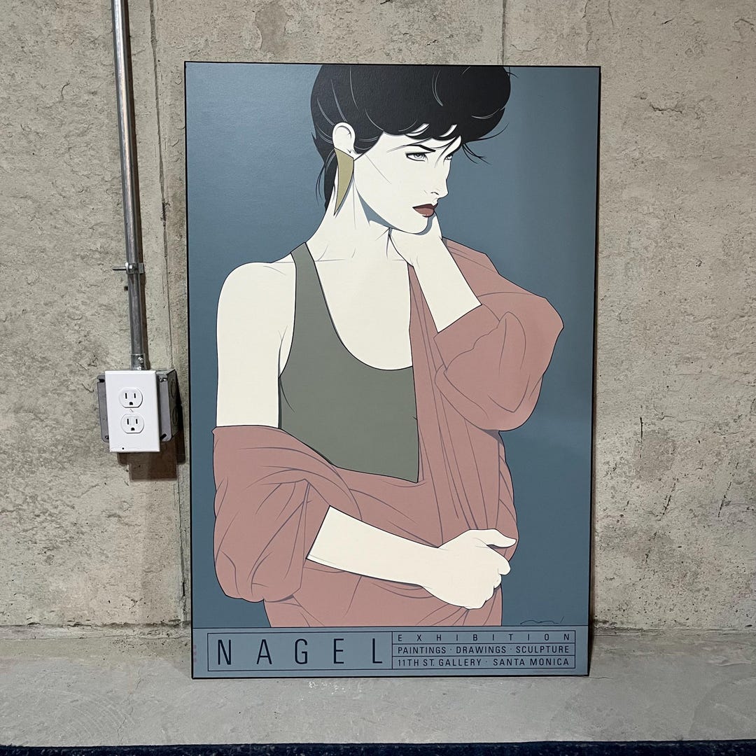 LARGE 1980s Patrick Nagel Wall Art - Poster, Artwork, Woman, Gallery ...