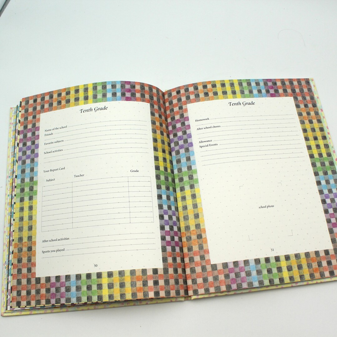 Vintage School Memories Book - Journal, Record Book, Keepsake, Diary ...