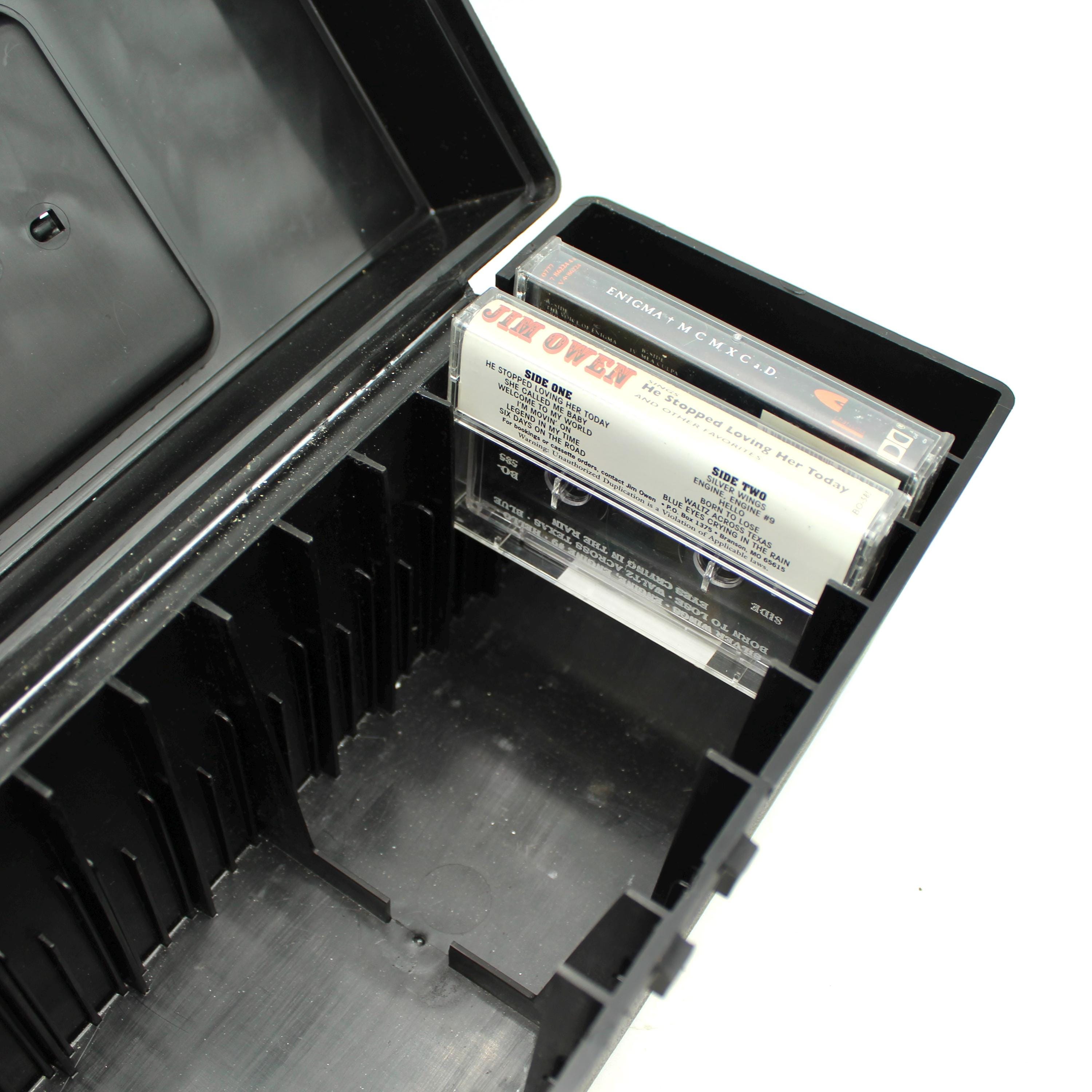 Vintage 8-track and Cassette Tape Travel Case - Holder, Rack, Storage ...