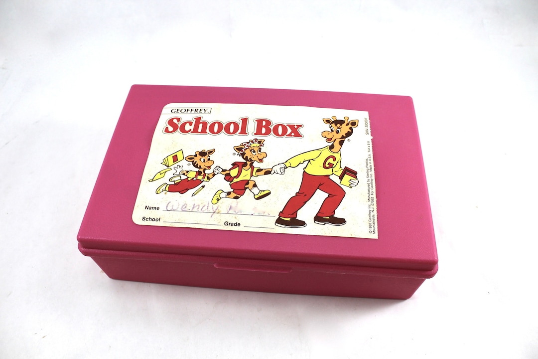 Pink Plastic Toys R Us Geoffrey Giraffe Vintage 1980s Pencil Box or ...