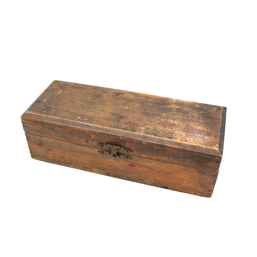 Vintage Edwardian Era Pencil Box Wooden Storage Box, Victorian, 1900s ...