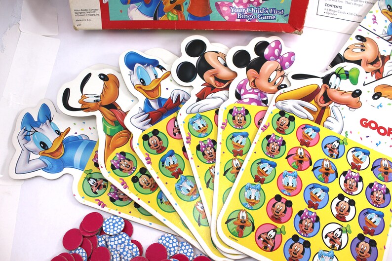 Two Vintage Disney Games - Mickey Mouse Flip a Chip and Bingo - Donald ...