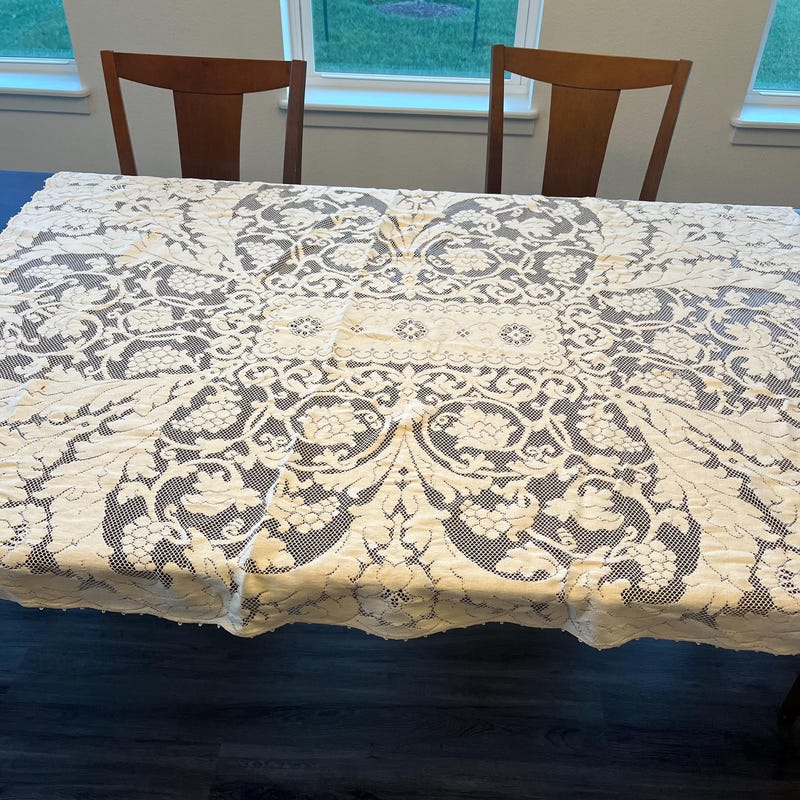 Lace Tablecloth - Etsy