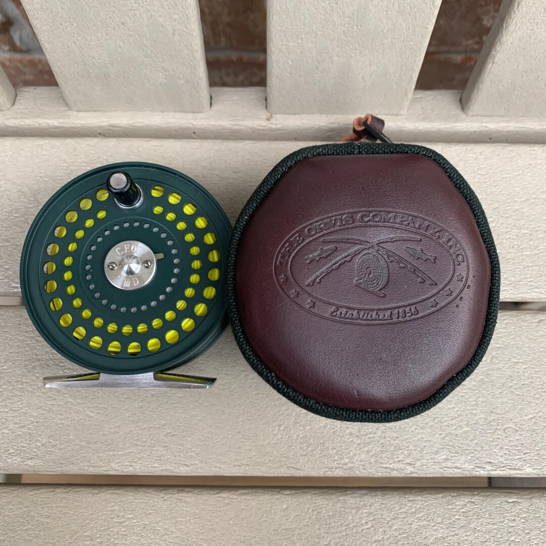 Orvis Fly Reel CFO III Disk New Unused W/ Orvis Leather Embossed Pouch ...