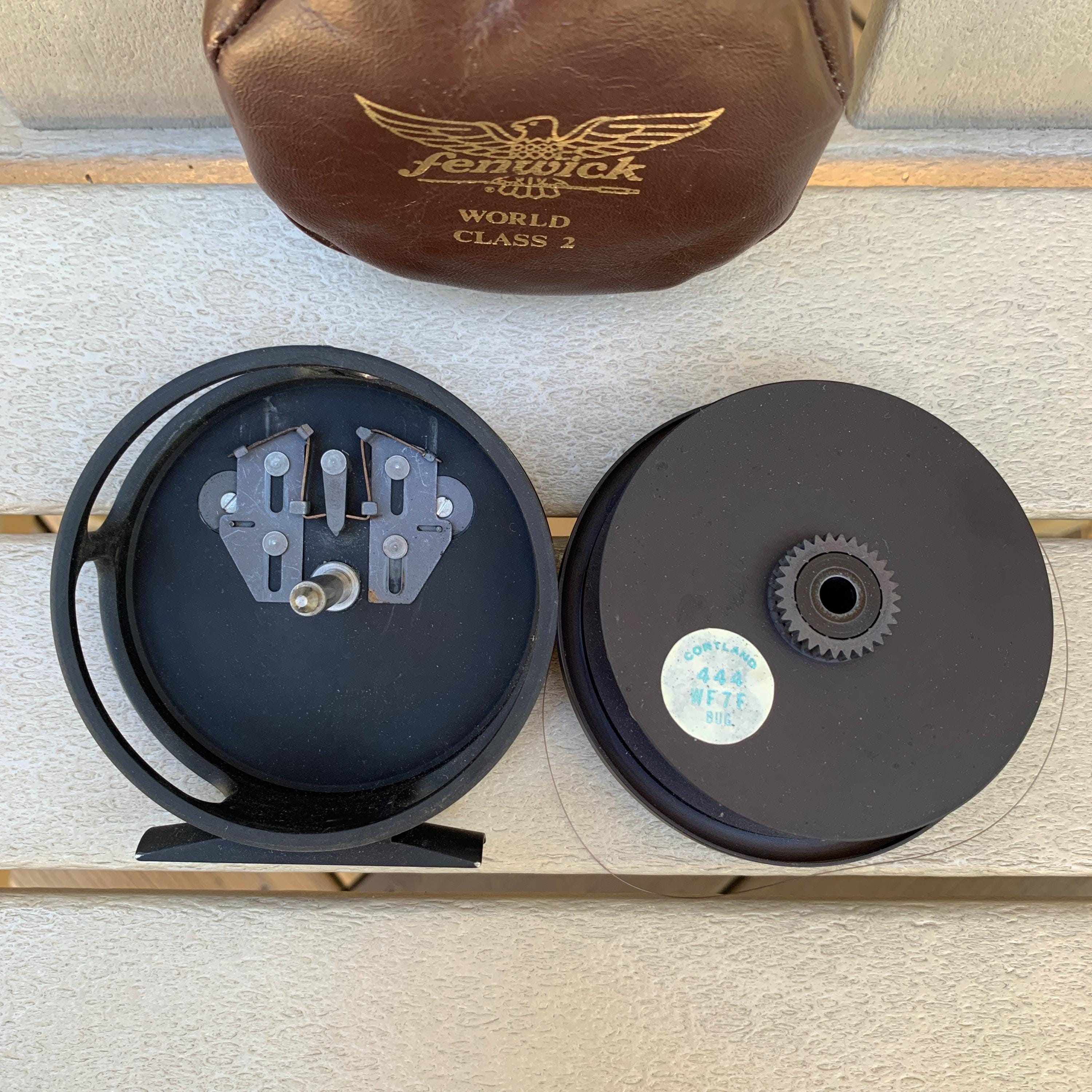Fenwick Fly Reel World Class 2 W/ Fenwick Leather Labeled Pouch Nice ...