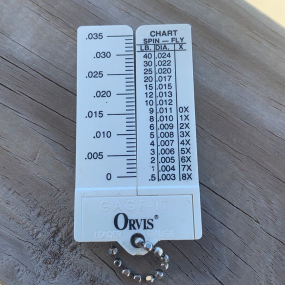 Orvis Gage it Leader Line Guage Sizing Tool - Etsy