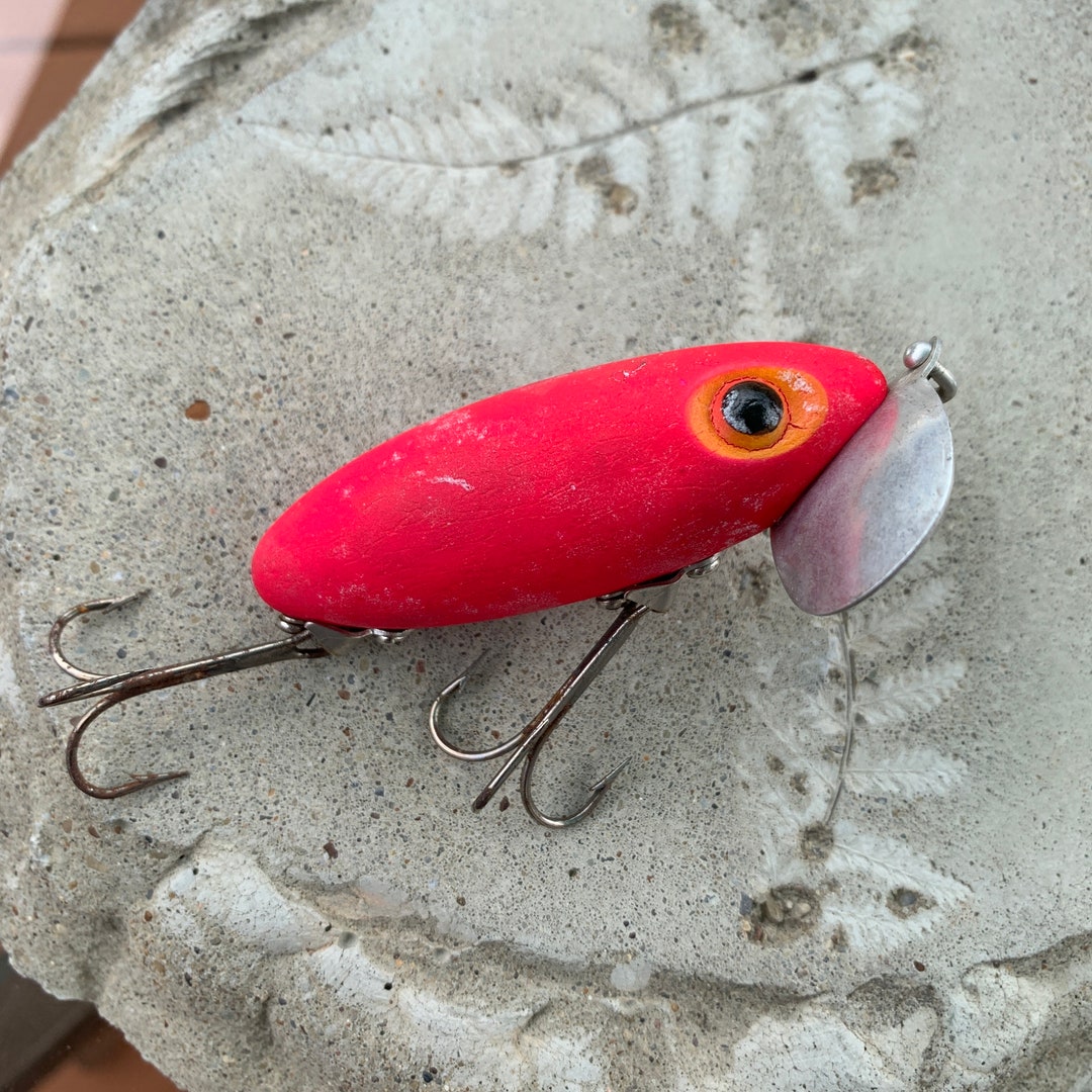 Jitterbug Lure Tough Flo Red Vintage - Etsy