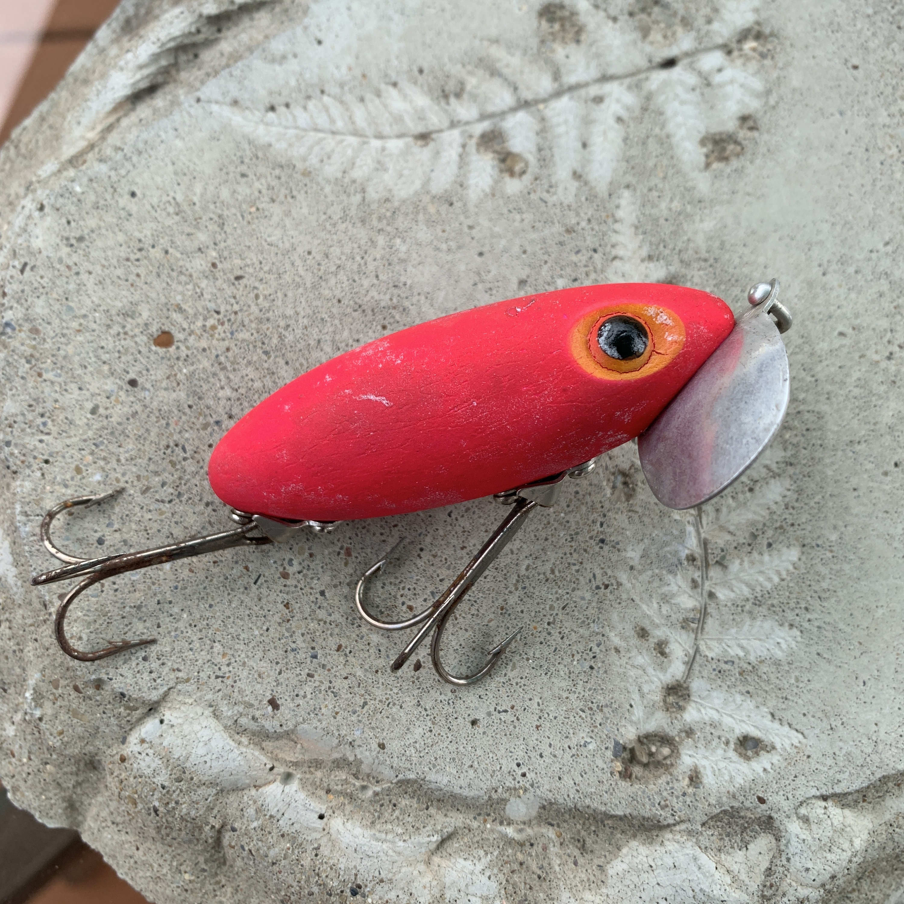 Jitterbug Lure Tough Flo Red Vintage - Etsy
