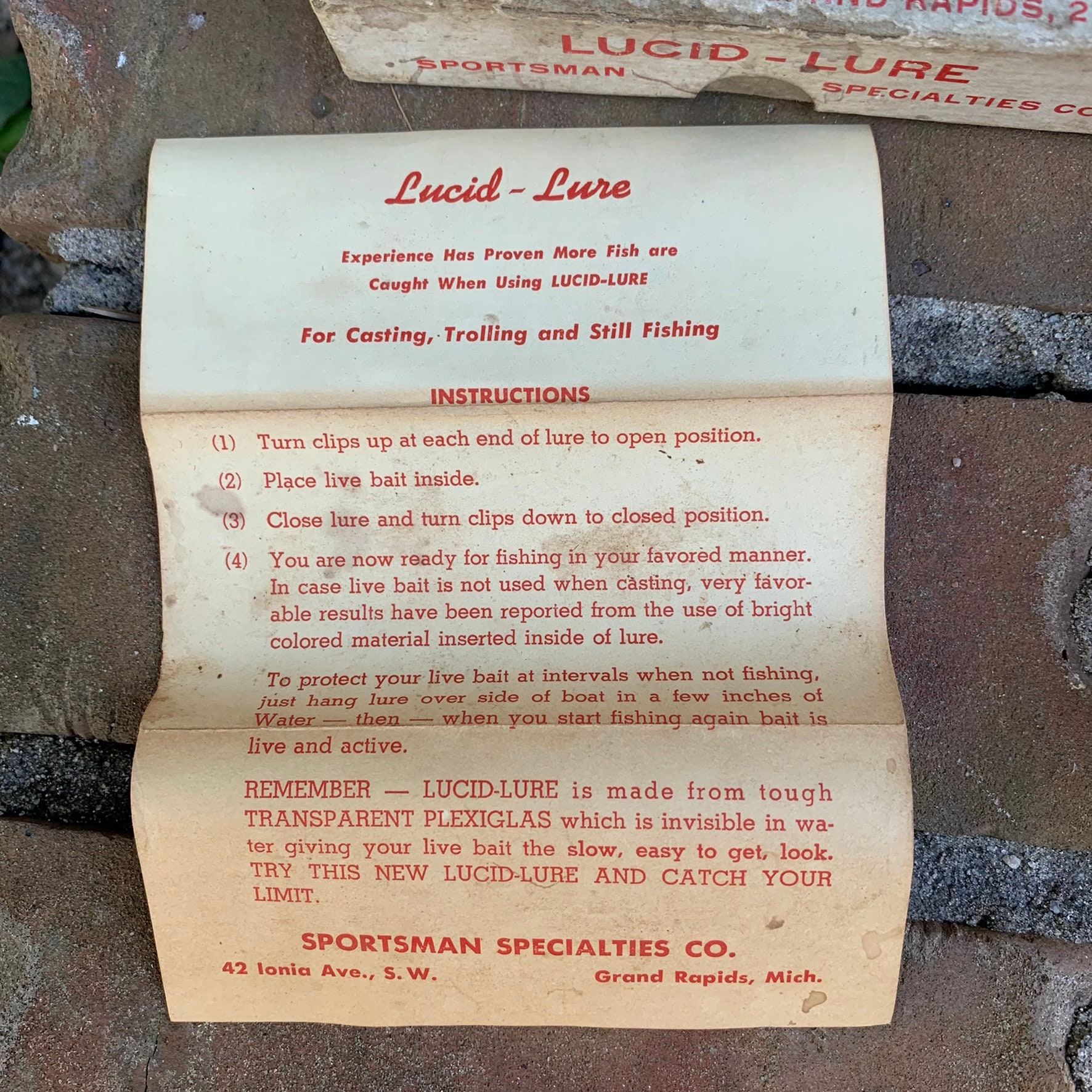 Lucid Lure in Box With Paper Michigan Vintage Misc. Bait Nice - Etsy