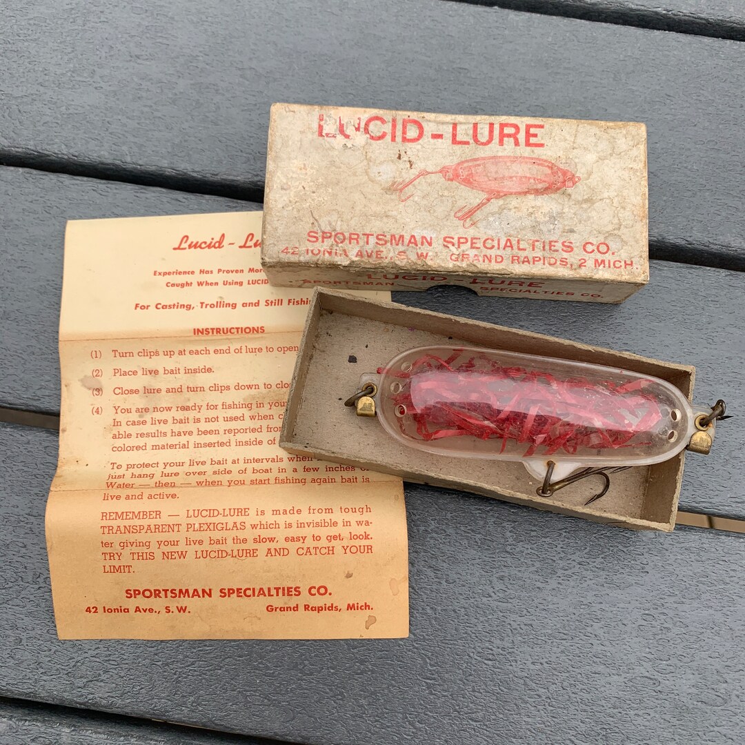 Lucid Lure in Box With Paper! Michigan Vintage Misc. Bait Nice ! - Etsy