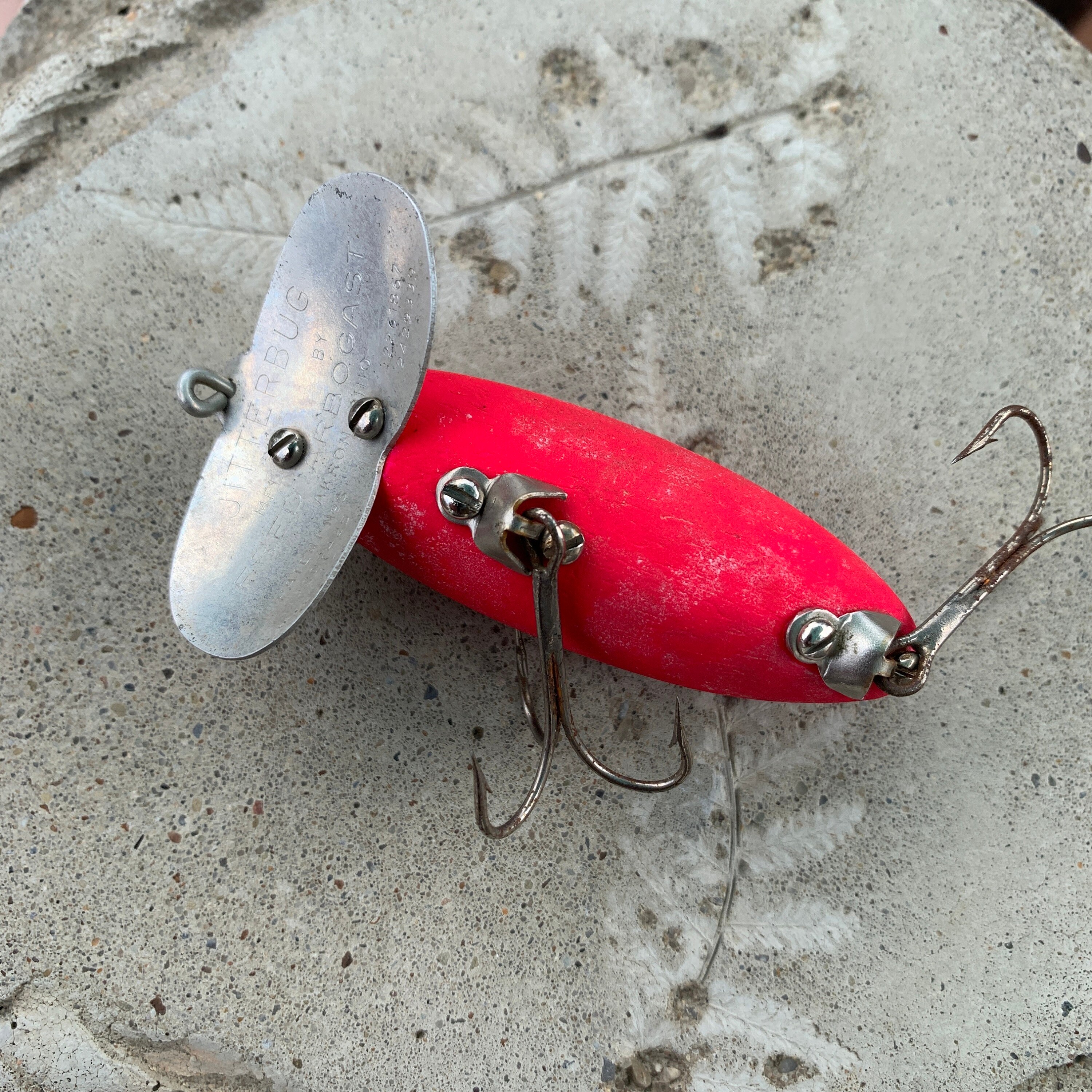 Jitterbug Lure Tough Flo Red Vintage - Etsy