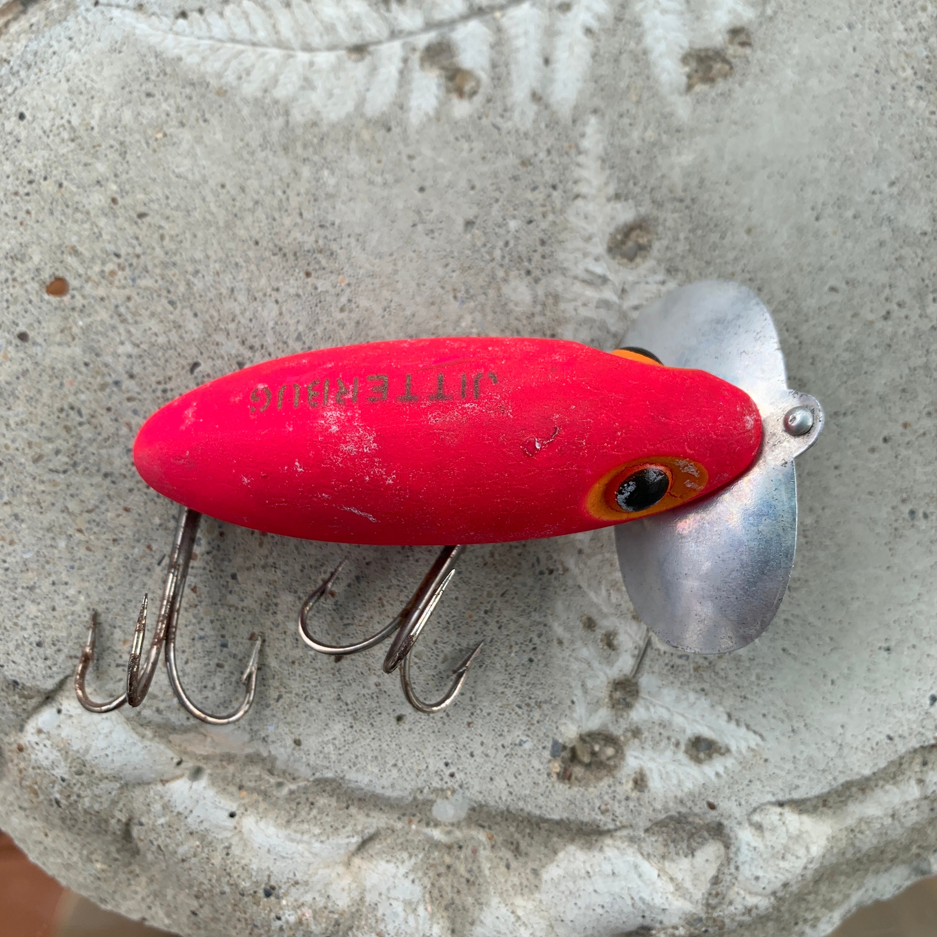 Jitterbug Lure Tough Flo Red Vintage - Etsy