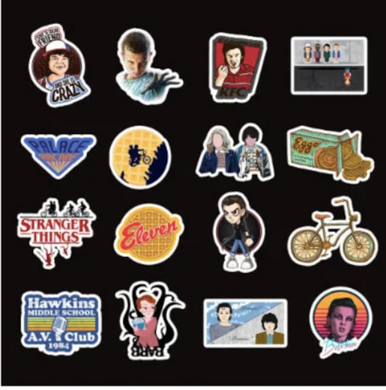 Netflix Strangers Things Stickers Party Pack, Laptop Decals, the ...