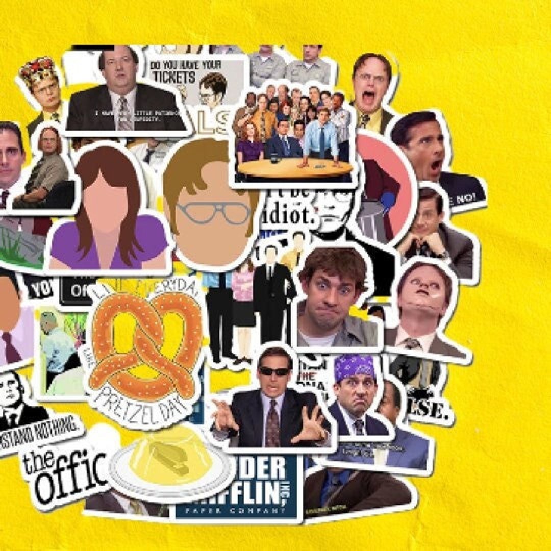 The Office Stickers Party Pack, Dwight, Jim Stanley, Pam, Laptop Decals ...