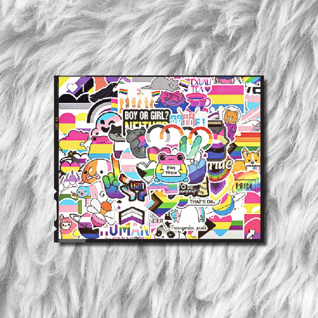 LGBTQ Sticker Party Pack, Laptop Decals, Stickers, Trans, Bi Pride, Gay ...