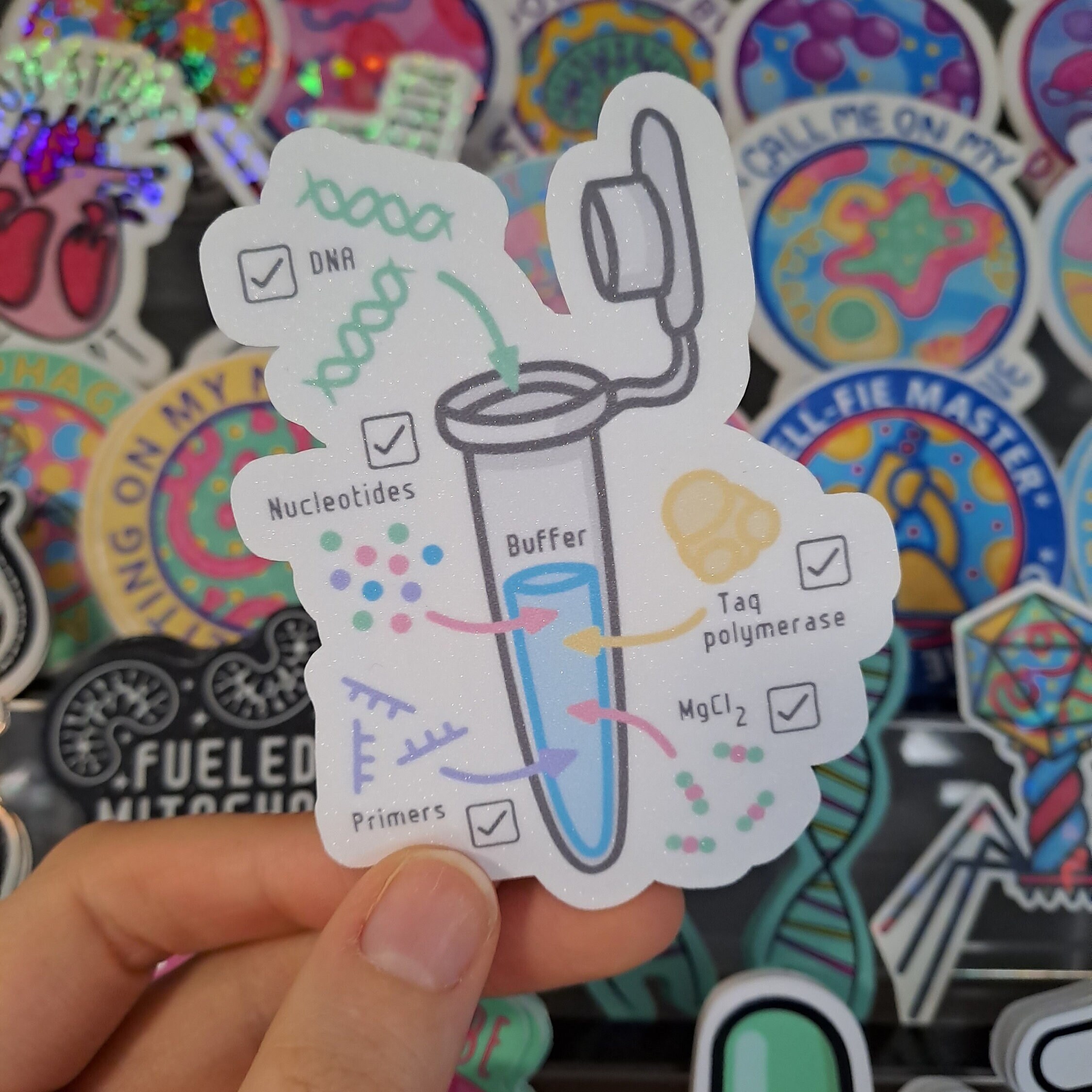 Polymerase Chain Reaction Sticker I PCR Checklist Sticker I DNA Sample ...