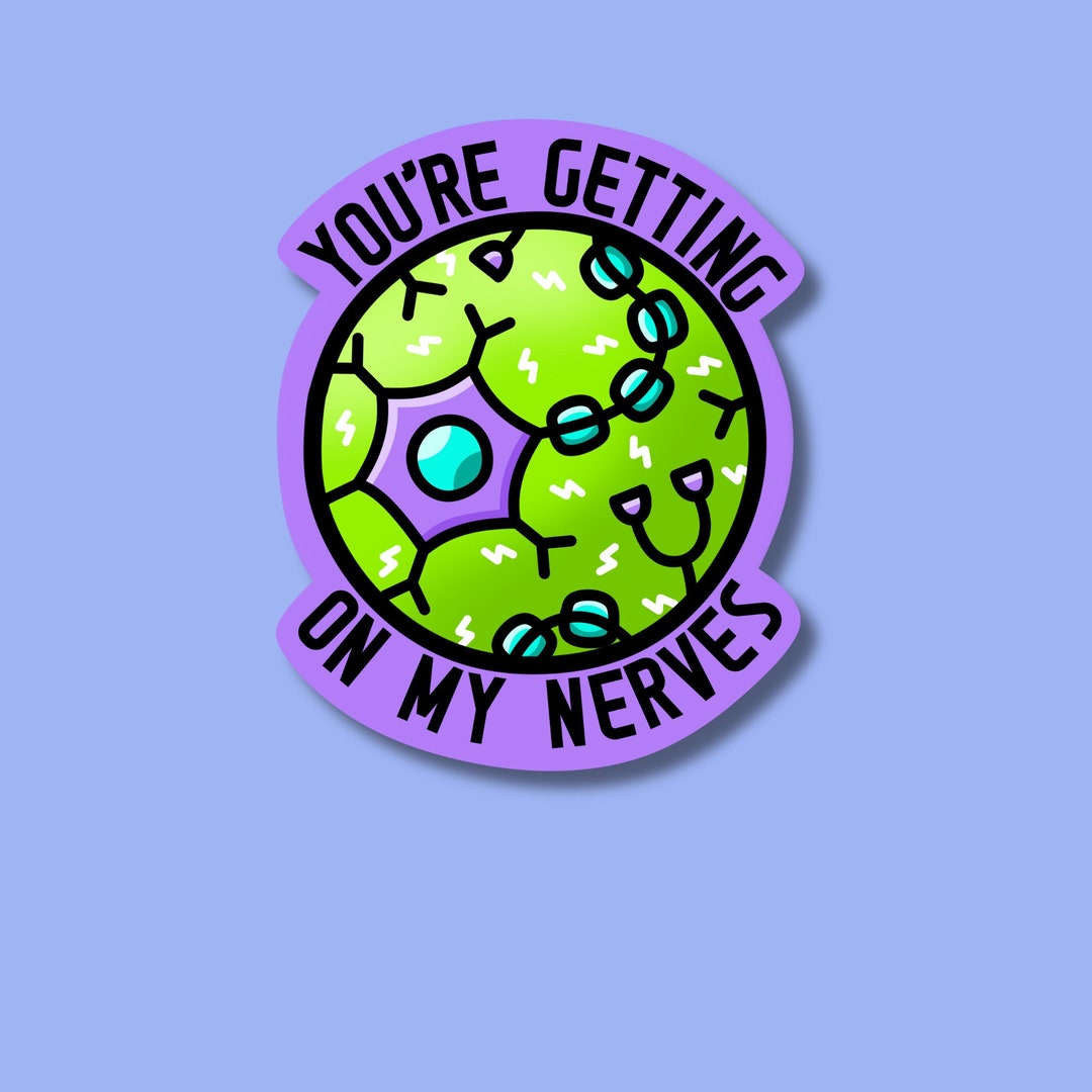 Getting on My 'nerves' Vinyl Sticker I Graphic Science Art Sticker I ...