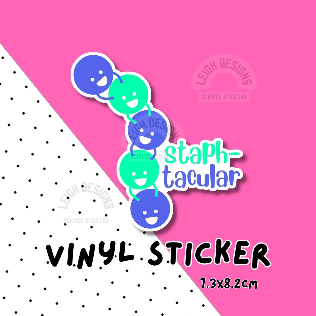 Cute Germ Sticker: Staph Bacteria Sticker I Blue & Green I - Etsy