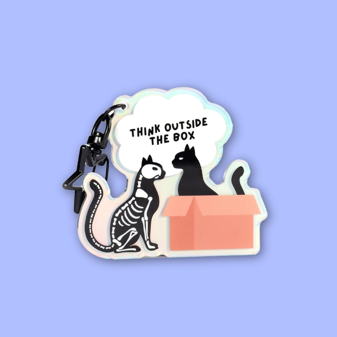 Schrödinger's Cat Holographic Keychain. Quantum Mechanics Jokes. Dead ...