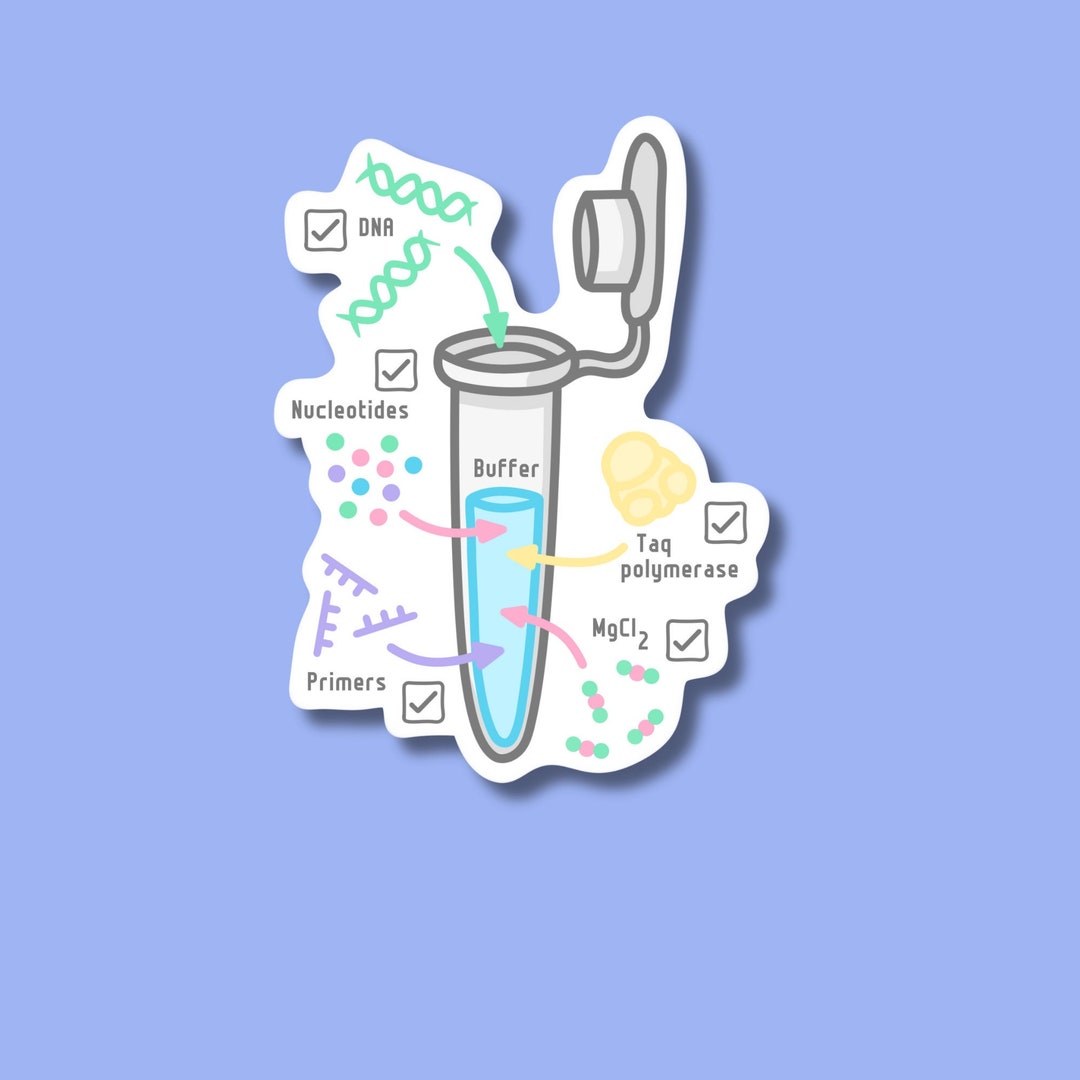 Polymerase Chain Reaction Sticker I PCR Checklist Sticker I DNA Sample ...