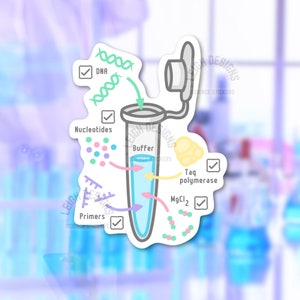 Polymerase Chain Reaction Sticker I PCR Checklist Sticker I DNA Sample ...