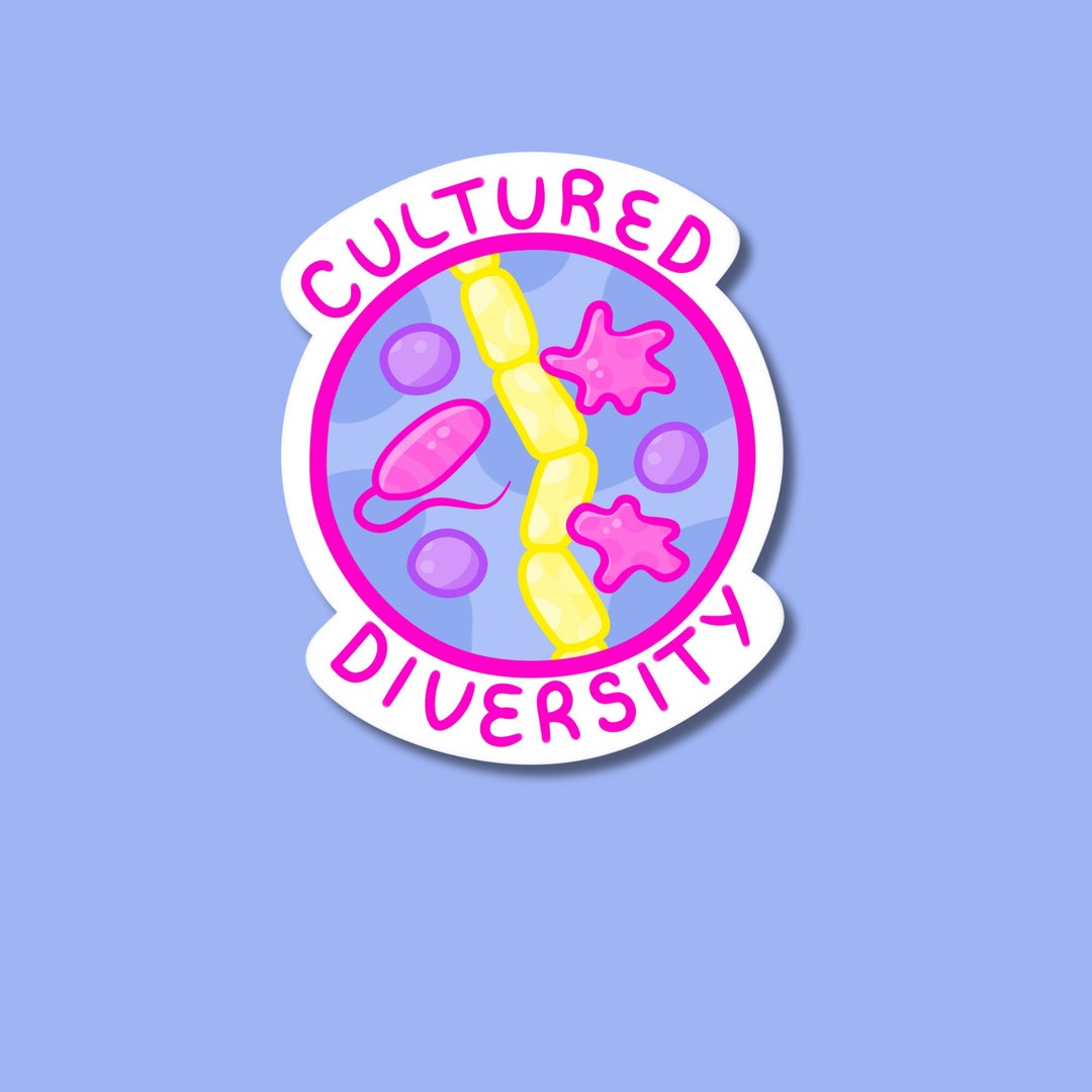 Vinyl Bacteria Sticker. Gifts for Biology Lovers. Cultured Diversity ...